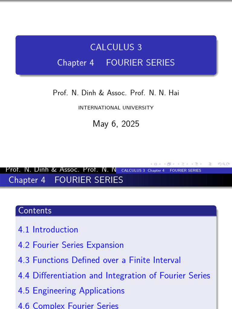 Cal3 Chap4 Fourier Series | PDF | Fourier Series | Function (Mathematics)