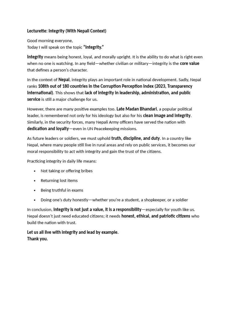 Integrity | PDF