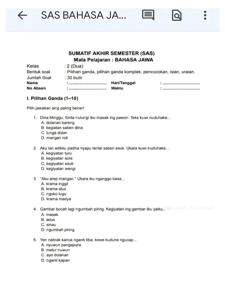 BJ SAS 2 Kls 2 | PDF
