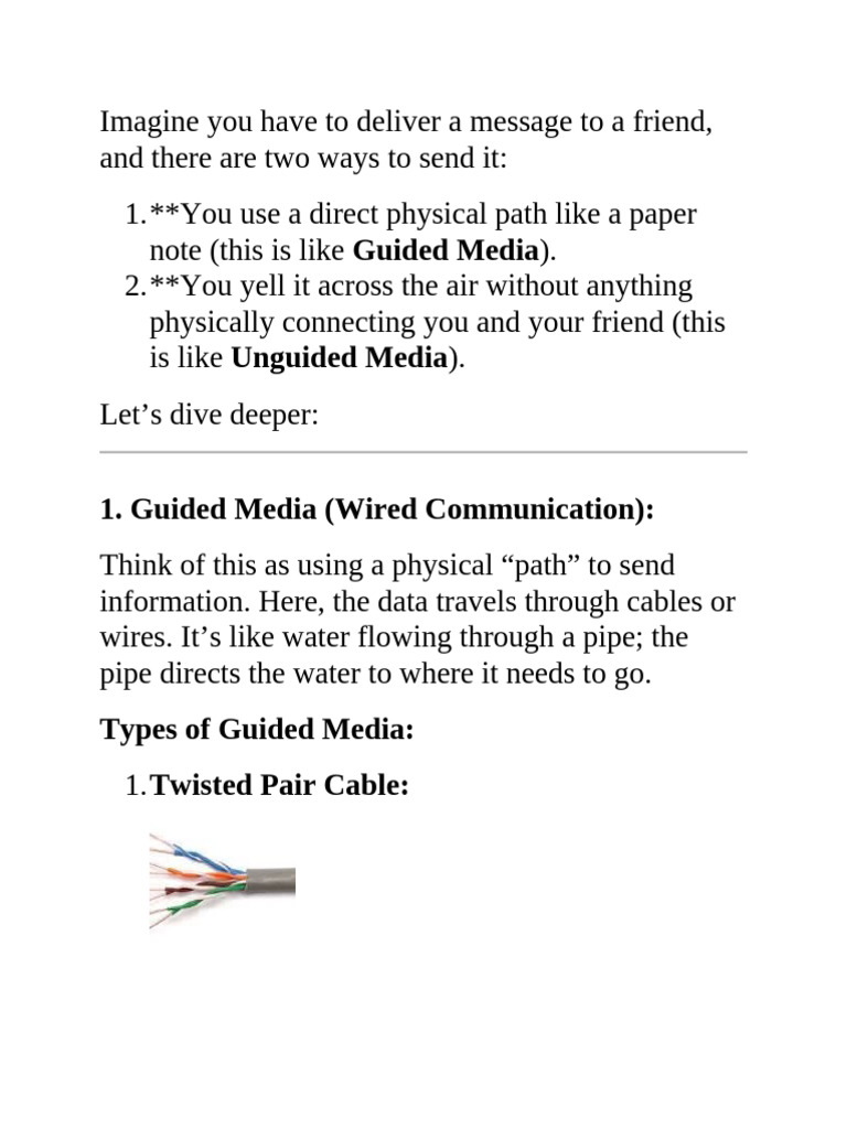 Guided vs Unguided Media Explained | PDF | Transmission Medium ...