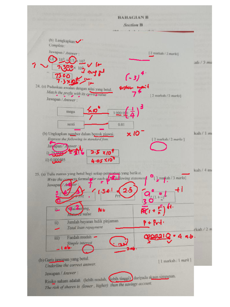 Soalan PPT MT Dan Skema 2024 - BHGN B - C | PDF
