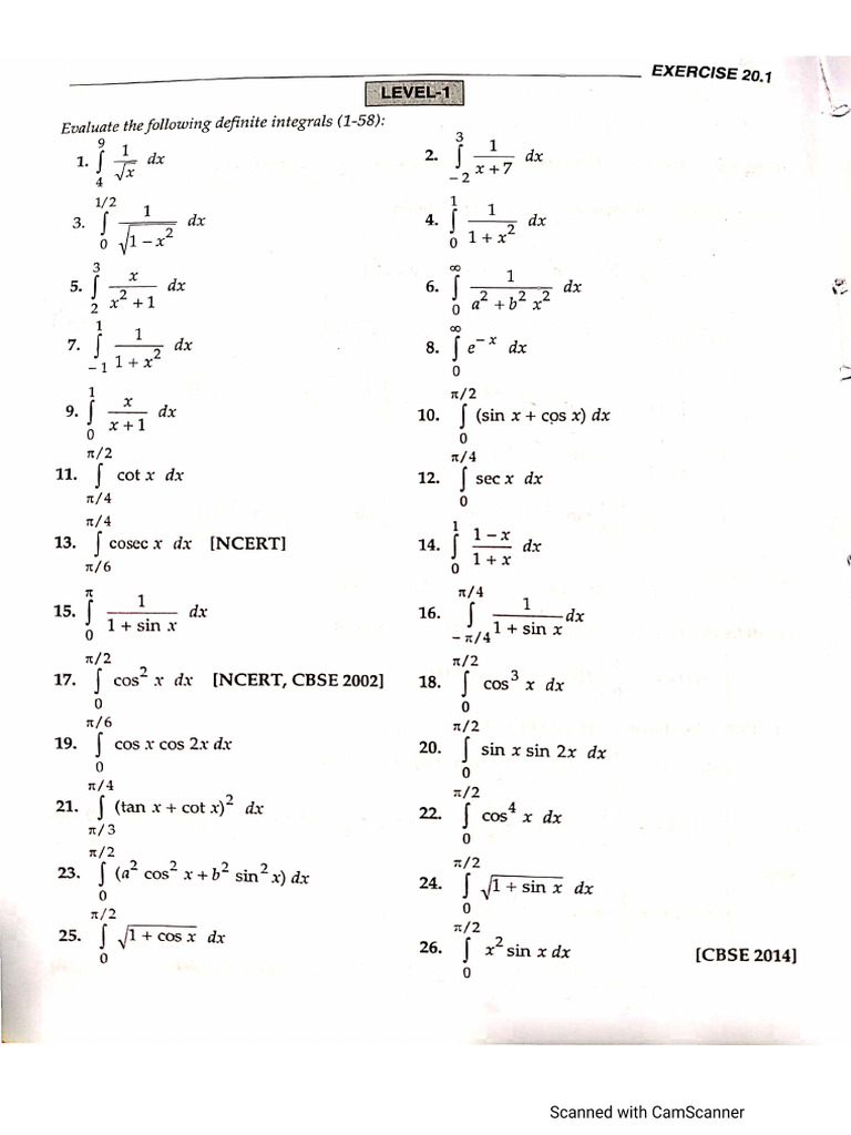 Definite Integration RDS | PDF