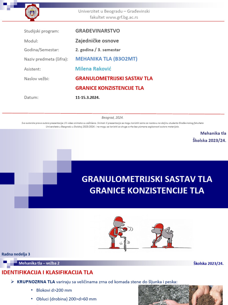 Vezba 2 Granulometrijski Sastav | PDF