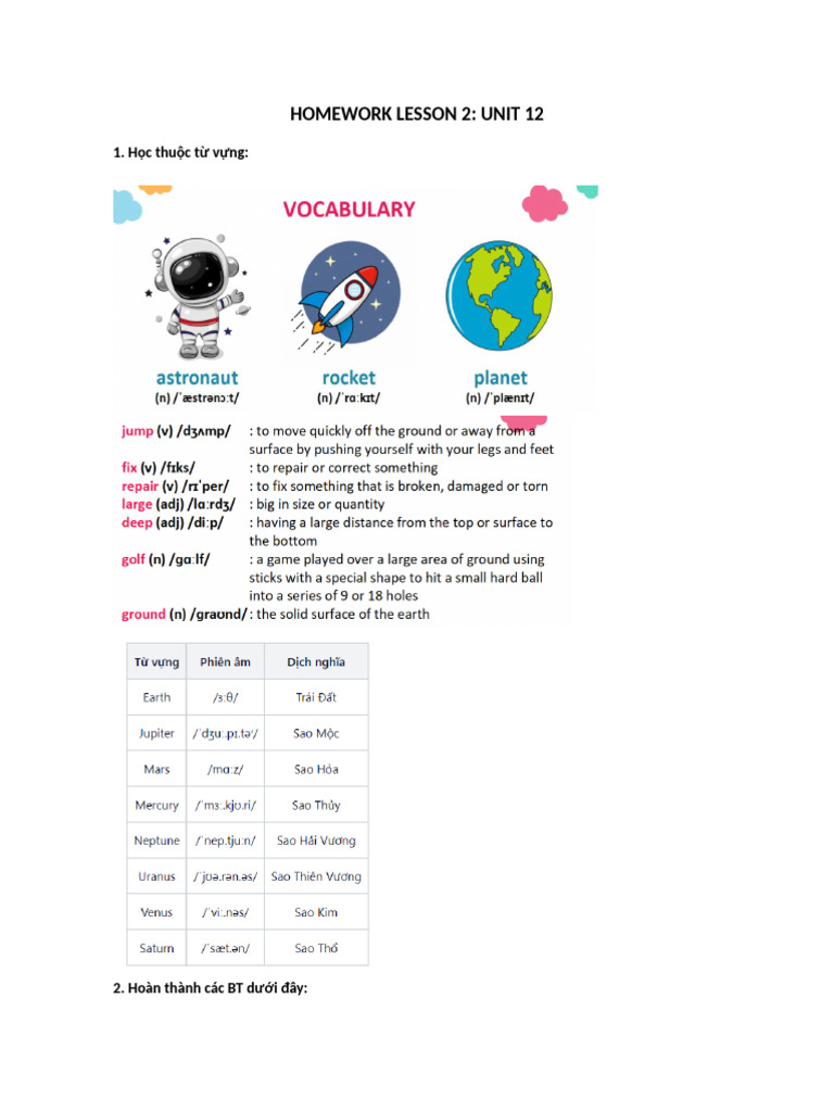 Homework Lesson 2 | PDF