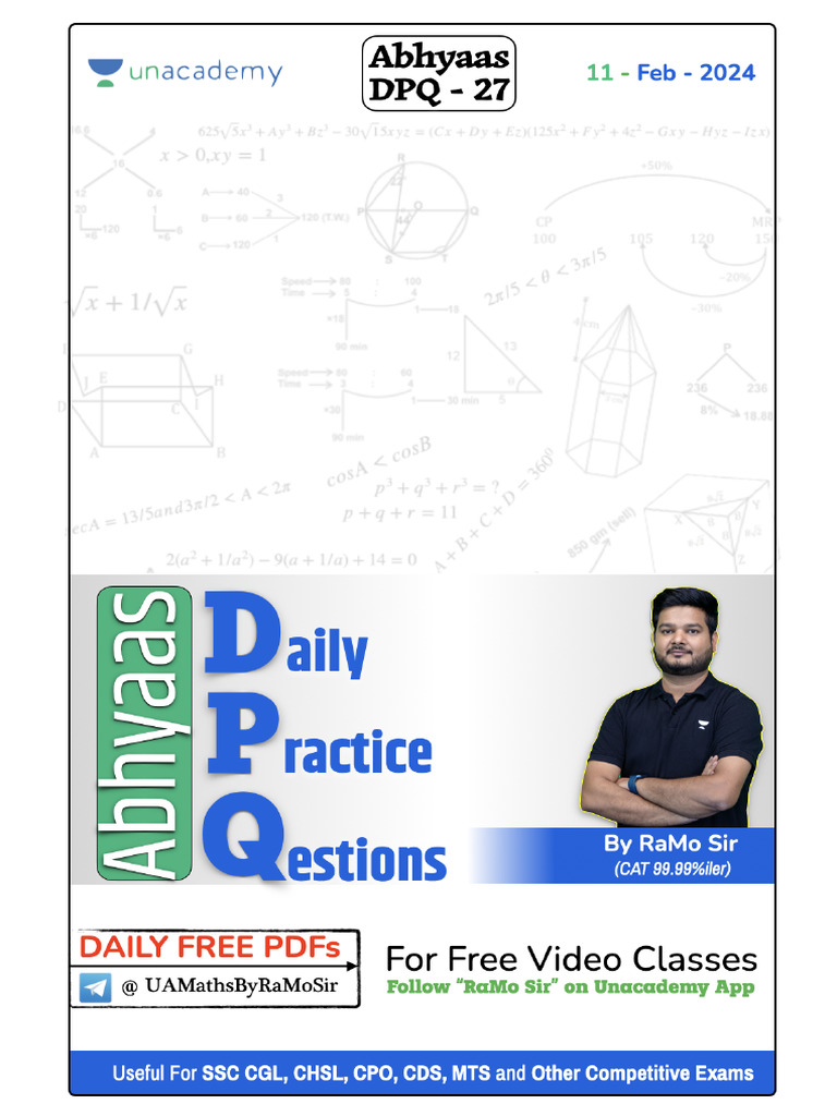 Abhyaas DPQ - 27 (By RaMo Sir) | PDF | Elementary Mathematics | Geometric Shapes