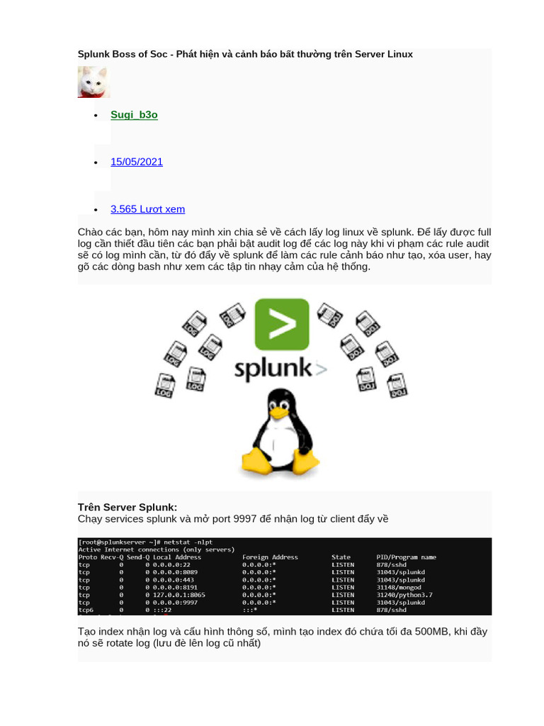 Splunk Boss of Soc - Phát hiện và cảnh báo bất thường trên Server Linux ...