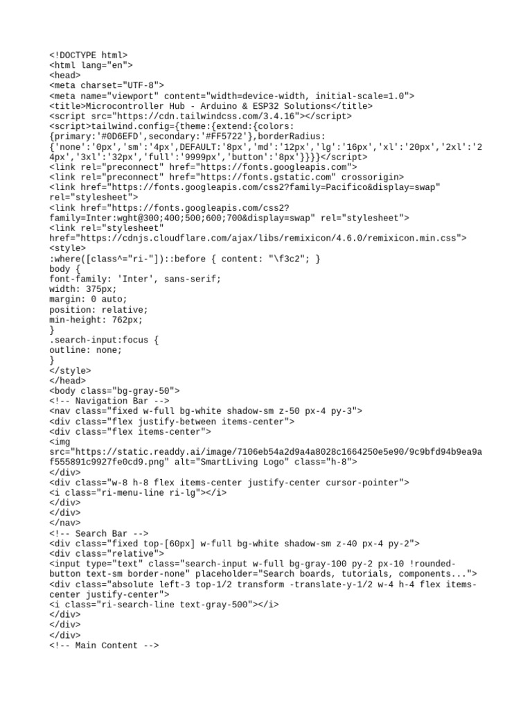 Arduino And Esp32 Showcasehtml Pdf Arduino Computer Engineering 2690