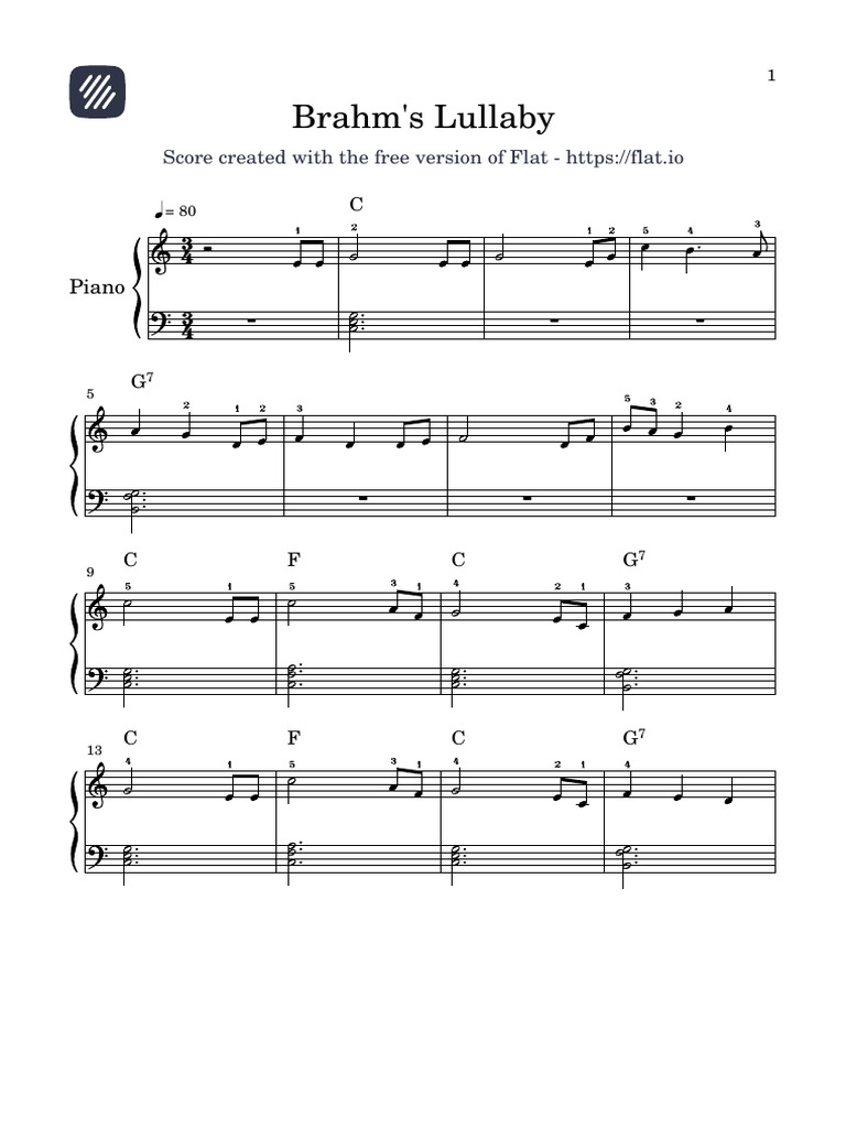 Brahms Lullaby 20254404094423 | PDF