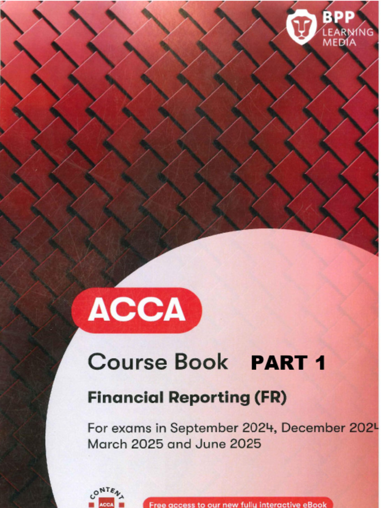 F7 FR BPP Workbook 2025 - Opt | PDF | International Financial Reporting ...
