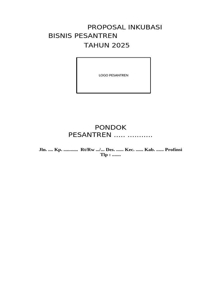 Proposal Inkubasi | PDF