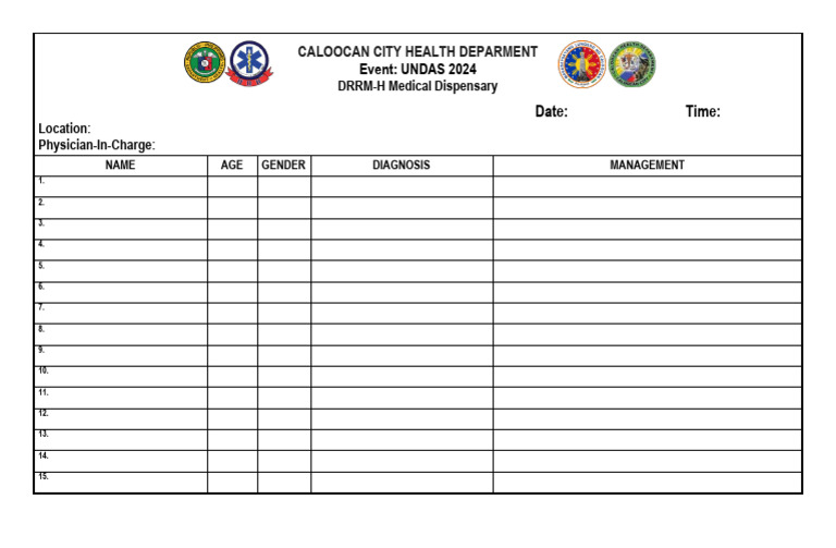 DRRMH UNDAS Medical Dispensary | PDF