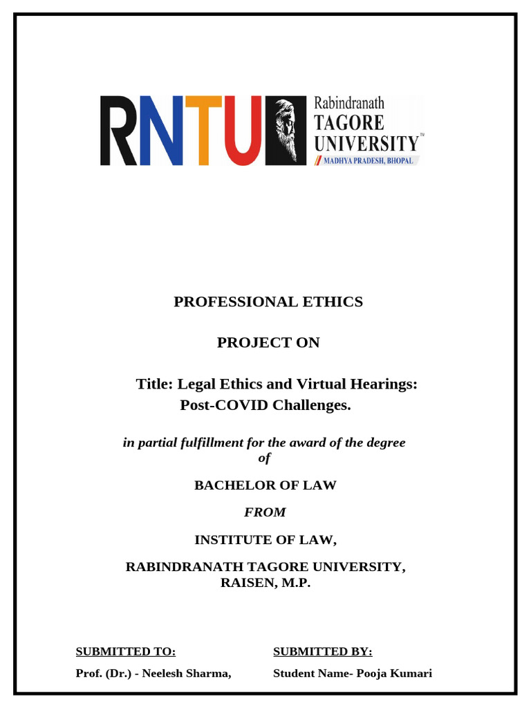 Legal Ethics in Virtual Hearings Post-COVID | PDF | Lawyer | Supreme ...