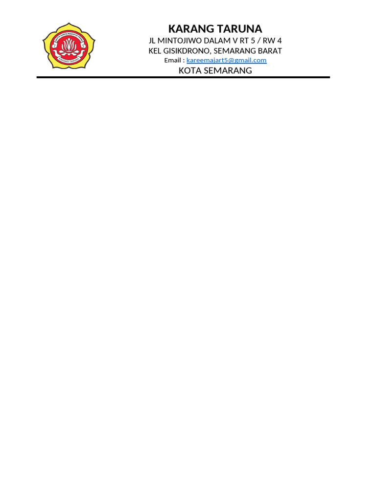 Kop Surat Karang Taruna | PDF