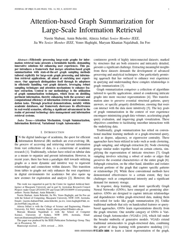 2 Attention Based Graph Summarization For Large - Compressed | PDF | Information Retrieval ...