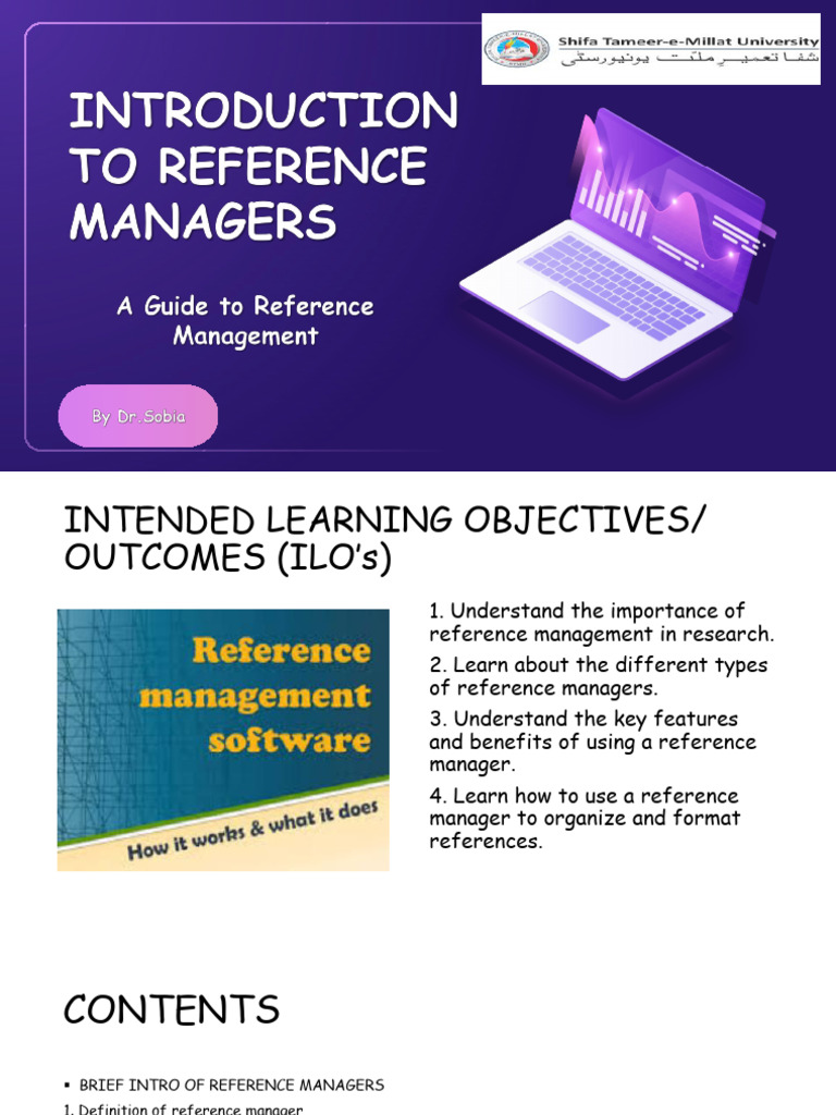Introduction to Reference Managers | PDF | Citation | Tag (Metadata)