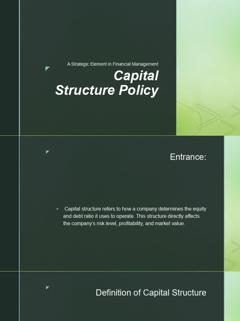 Capital Structure Policy Overview | PDF | Capital Structure | Business ...