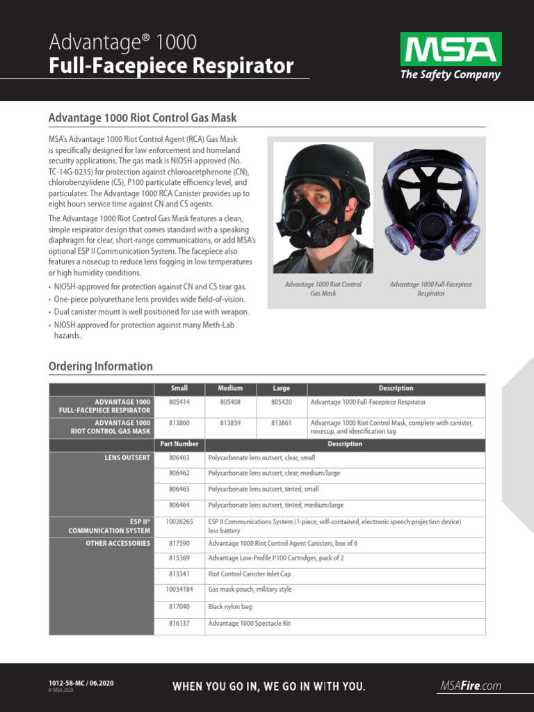 1012 58 MC Advantage1000 Flyer | PDF | Personal Protective Equipment ...
