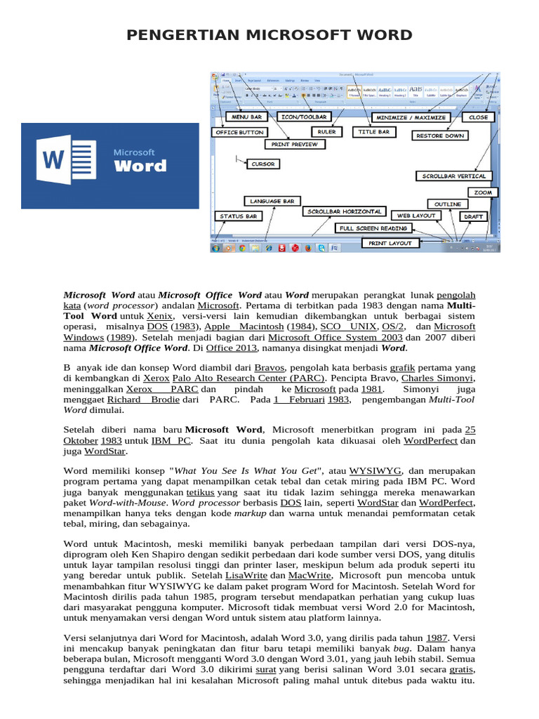 Pengertian Microsoft Word | PDF