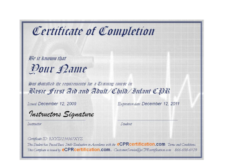 CPR Cert | PDF