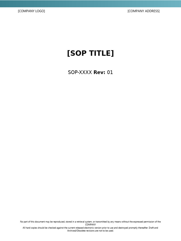 Basic Procedure Sop Template (Word Document) | PDF | Scope (Computer ...