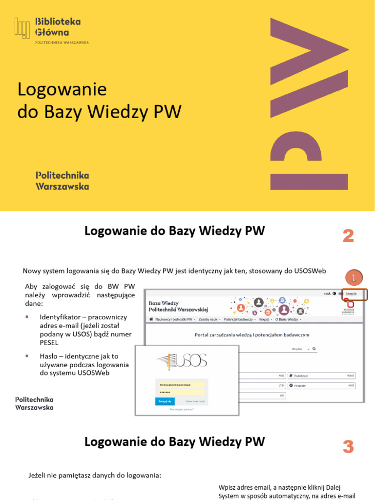 Baza Wiedzy 1 Logowanie Autora | PDF