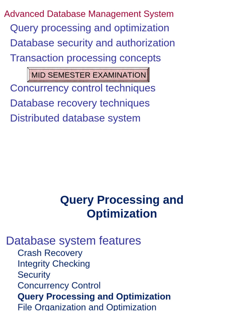 Ch1 Query Processing | PDF | Databases | Database Index