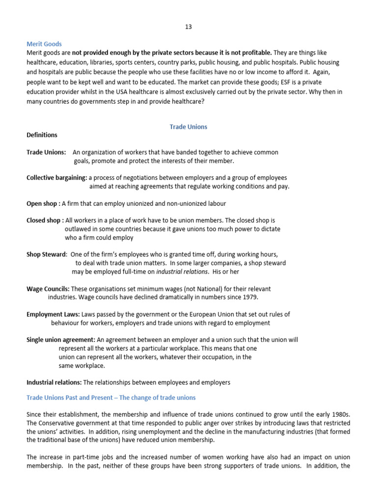 Igcse Economics Revision Notes Compress | PDF | Cost Of Living | Inflation