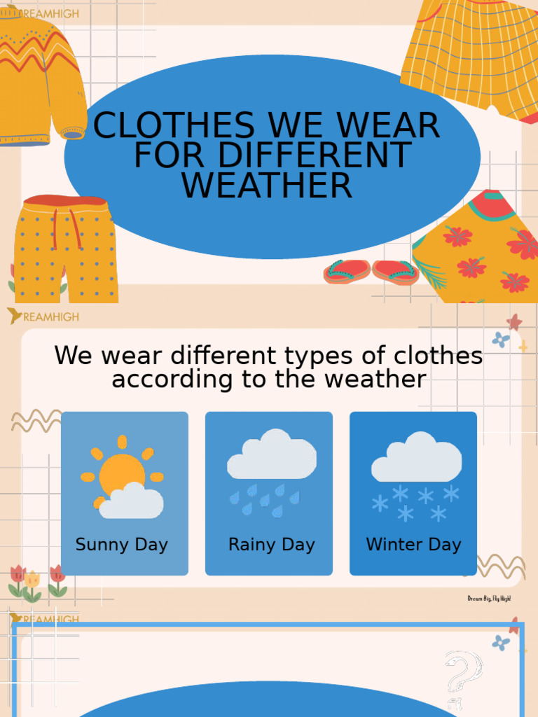 Clothes We Wear For Different Weather | PDF