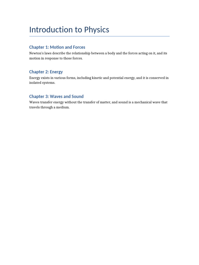 Introduction To Physics | PDF