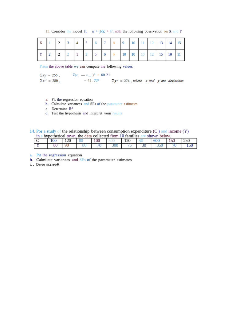 Econometrics Example 1 | PDF