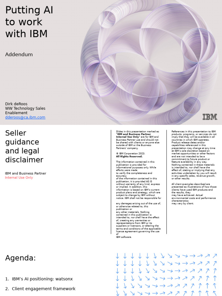 Watsonx L1 Client Presentation Addendum | PDF | Artificial Intelligence ...
