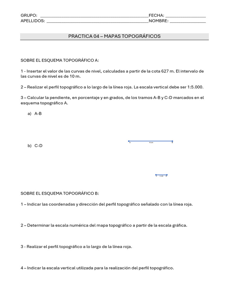 Guión Práctica Mapa Topográfico | PDF