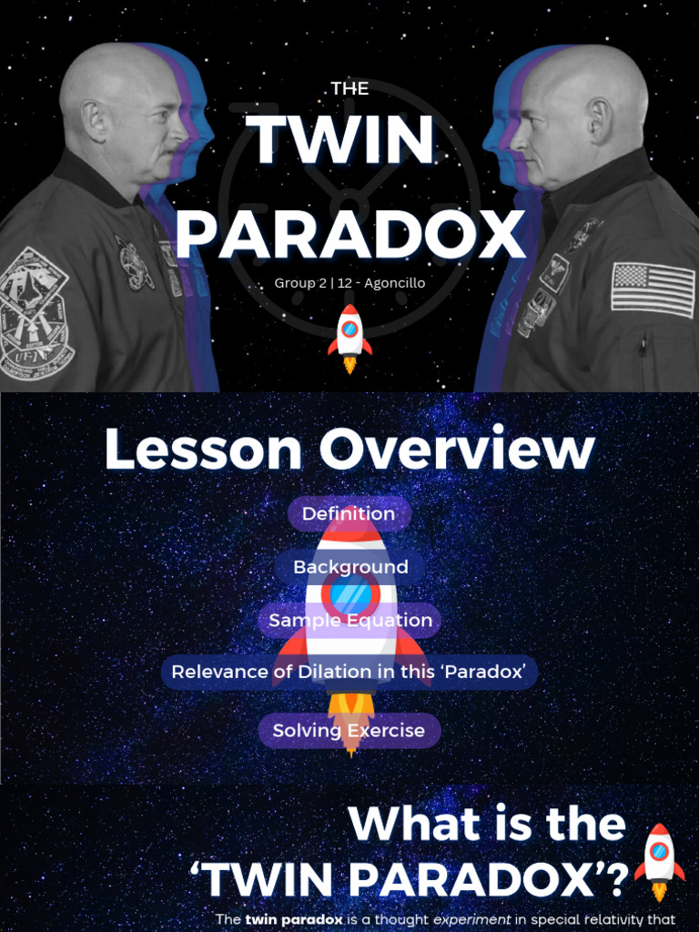 Twin Paradox - Group 2 - Physci | PDF | Special Relativity | Gravity