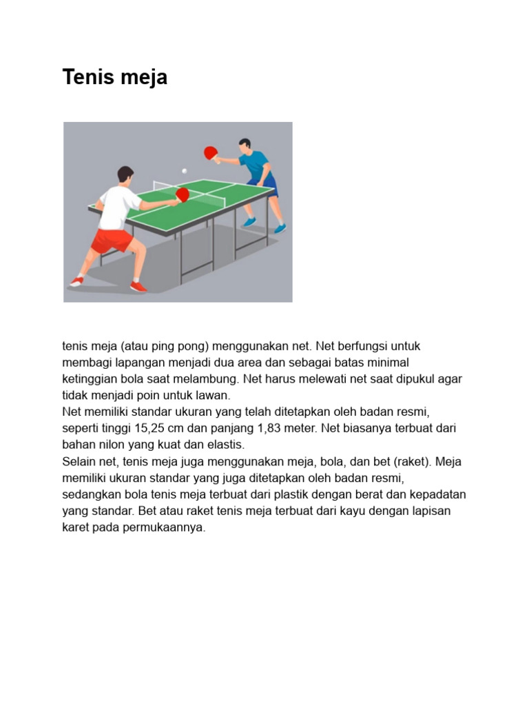 Tenis Meja | PDF