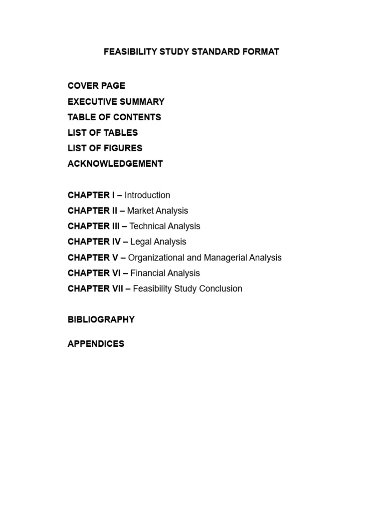 Feasibility Study Format | PDF