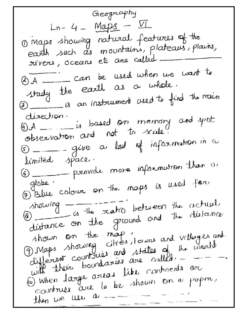 CBSE Class 6 Social Science - Geography Maps | PDF