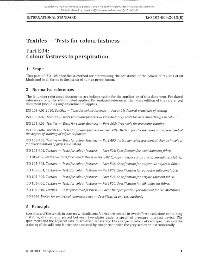 Iso 105-E04-2013 | PDF