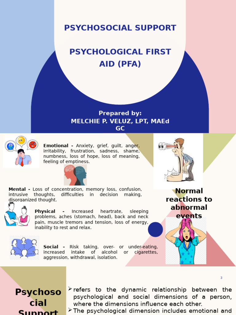 Understanding Psychological First Aid | PDF | Psychosocial | Pain