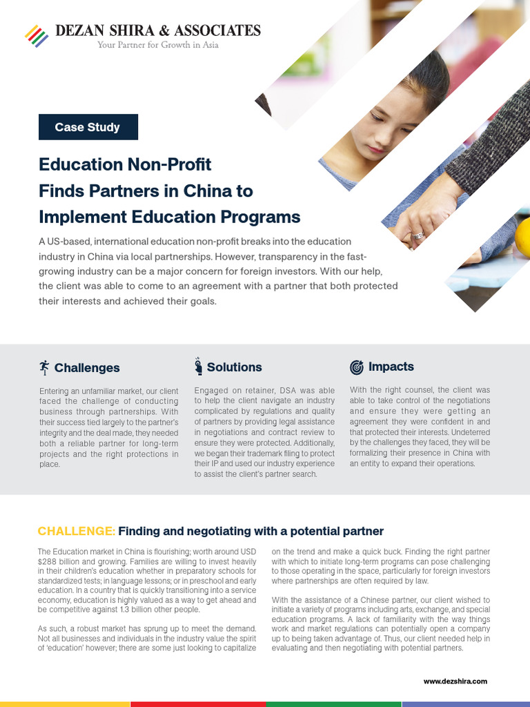 Case - Studies - 2023 - Dezan Shira - Case Study - Education Non-Profit Finds Partners in China ...