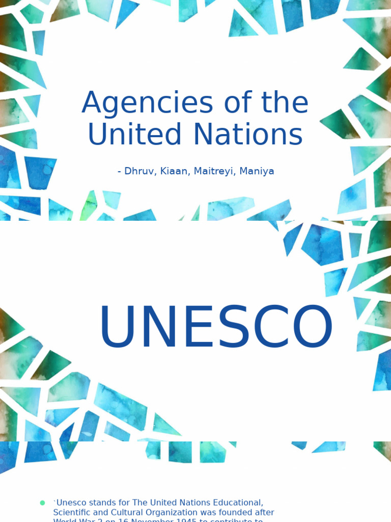 Agencies of The United Nations Activity Maitry | PDF