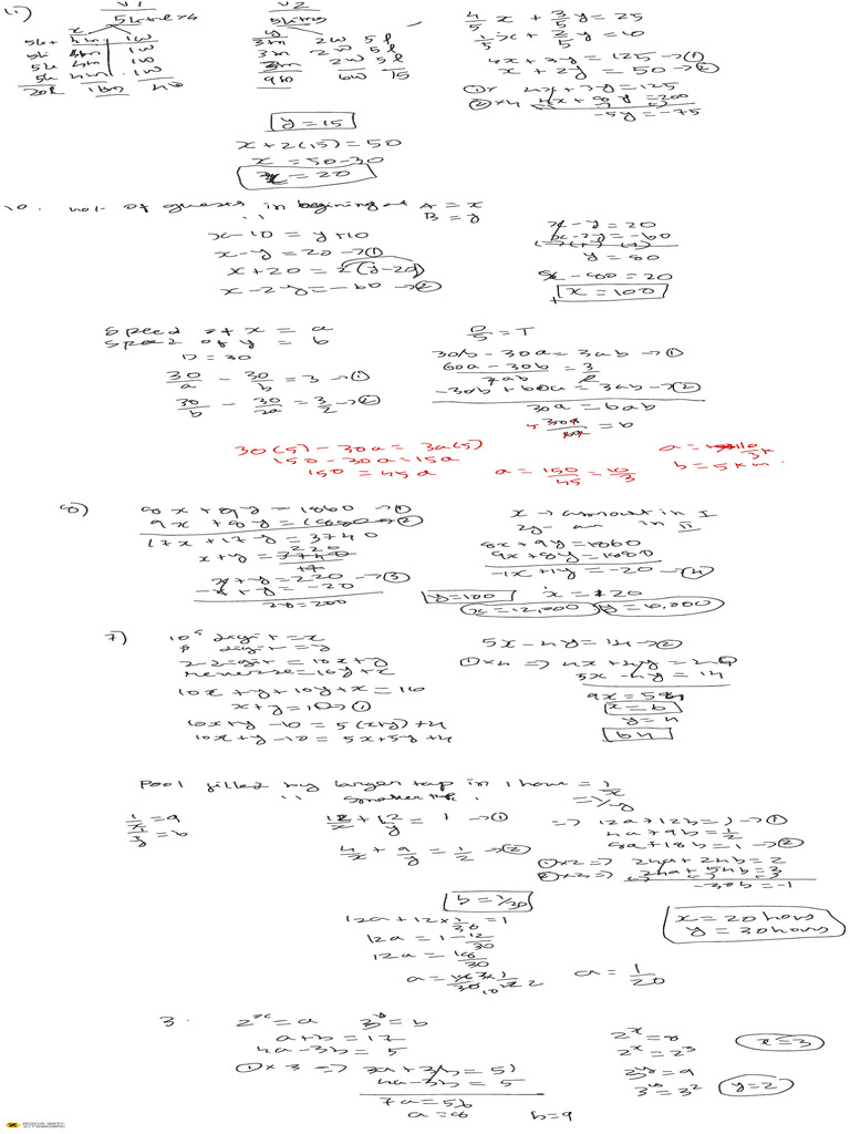 Linear Worksheet Word Problems - 2 | PDF