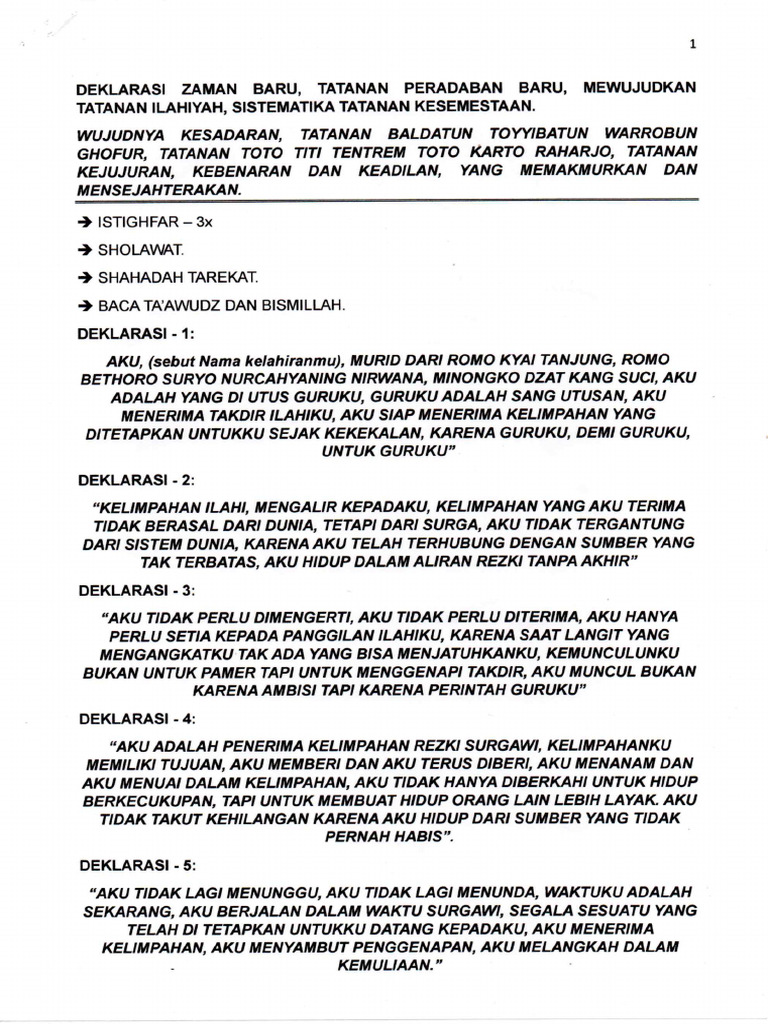 DEKLARASI | PDF