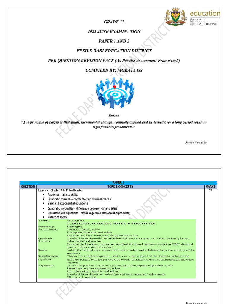 June 2025 Gr12 Revision Pack | PDF | Trigonometry | Triangle