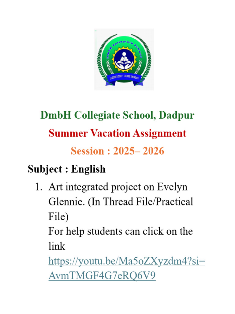 IX Summer Vacation Work | PDF