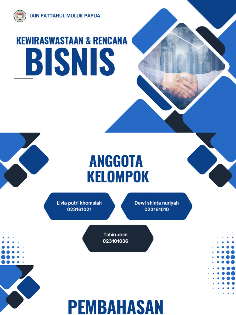 Biru Dan Putih Modern Pengembangan Bisnis Presentation | PDF