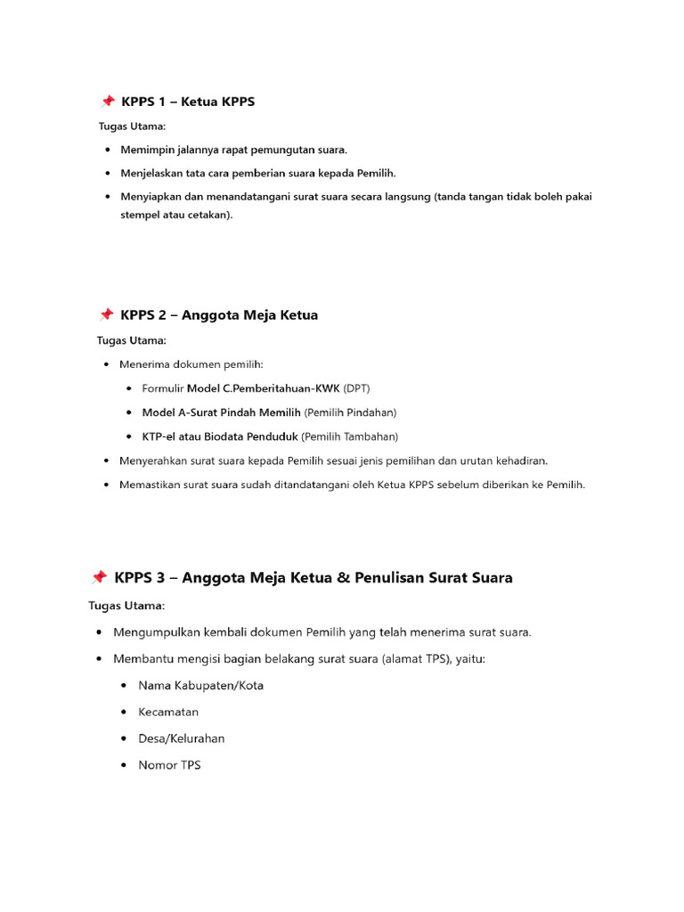 Tugas KPPS | PDF