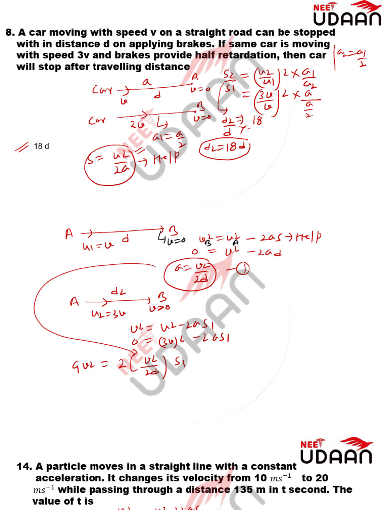 1st Oct 2021 Notes Motion in 1D | PDF