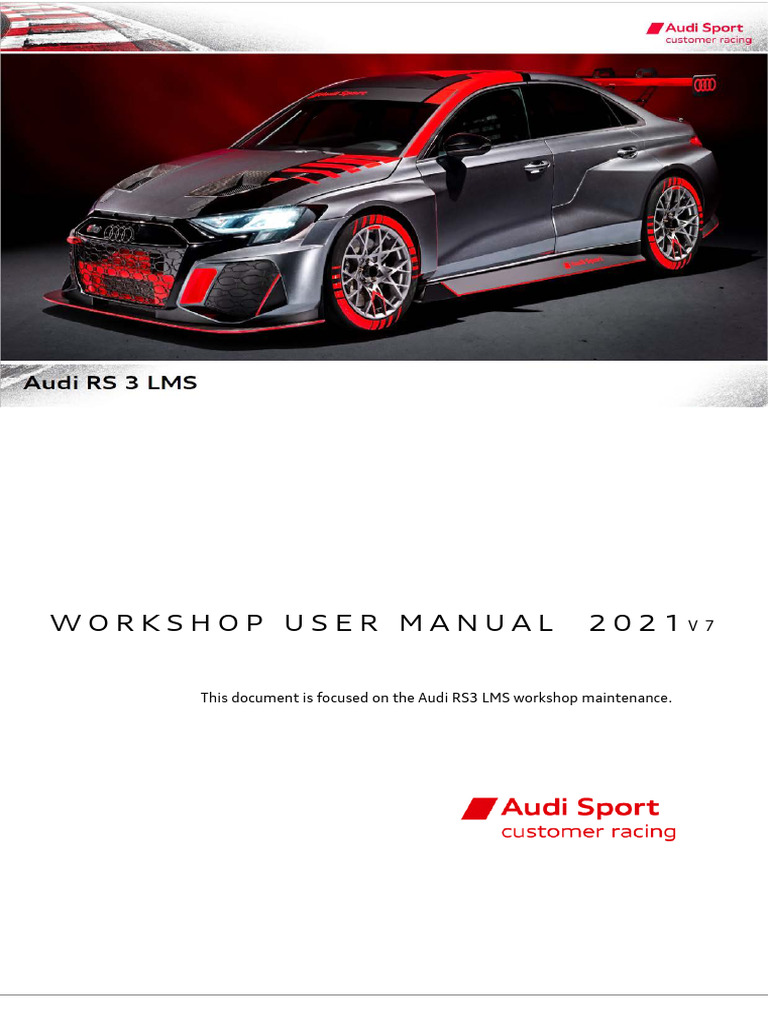AUDI RS3 LMS Workshop User Manual | PDF | Brake | Steering