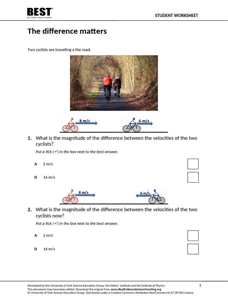 BEST PFM 4 1 Diagnostic The Difference Matters | PDF | Velocity | Euclidean Vector