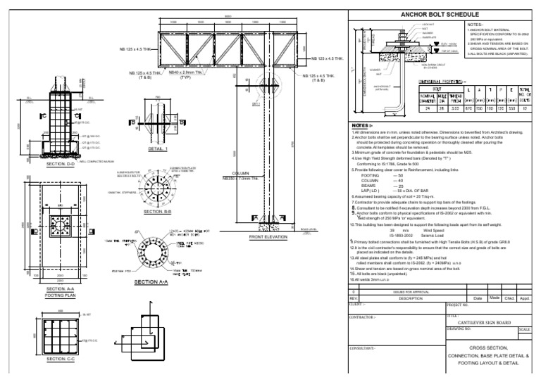 Overhead Cantilever Signboard | PDF | Screw | Applied And ...